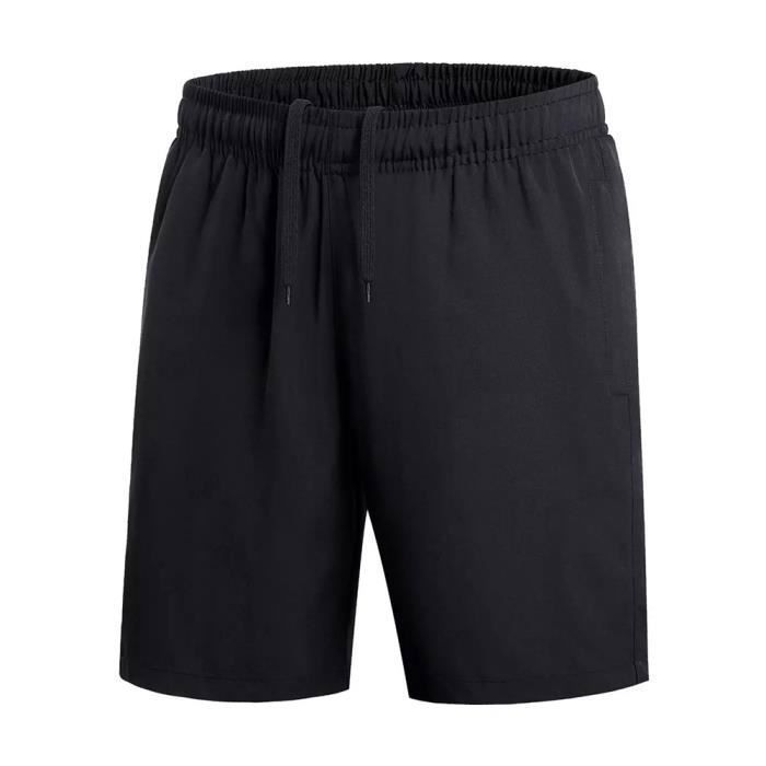 Short Homme uni grande taille Shorts Homme sport Vêtement Masculin Noir ...