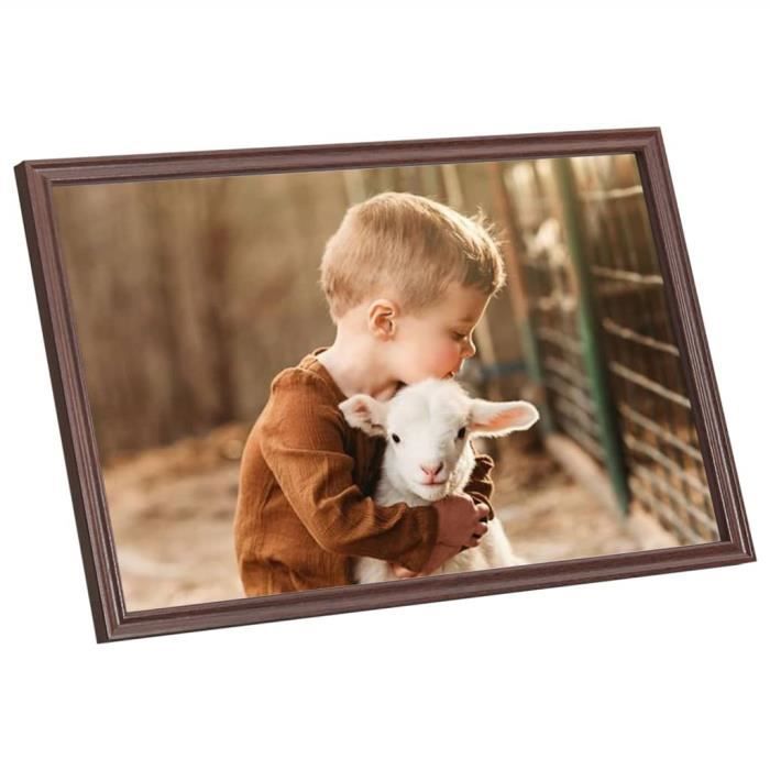 LEX Collage de cadres photo 5pcs au mur table Marron 59,4x84 cm MDF ...