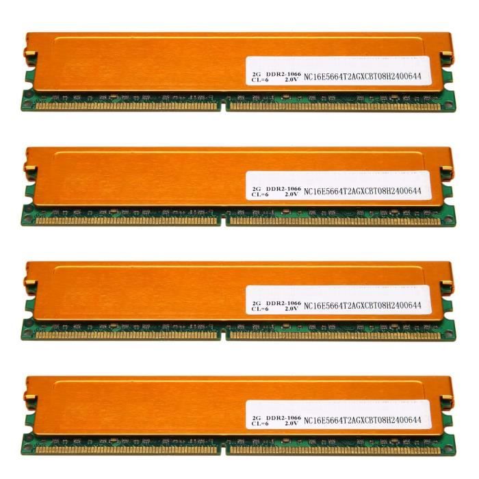 4X 2 Go de Mémoire RAM DDR2 1066 MHz PC2 8500 1.8V PC RAM Memoria 240 ...