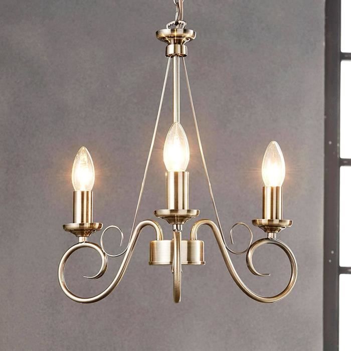 Lindby Lustre 'Marnia' à intensité variable (Antique, Classic) e ronze ...