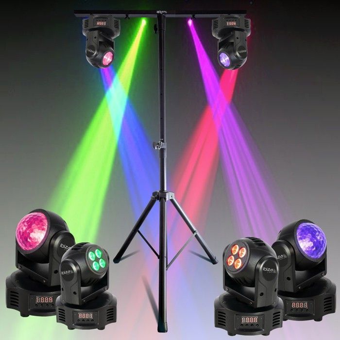 Pack Lumière Mooving Light & Sound ML-SUPPORT-DJLIGHT 1,60m réglable ...