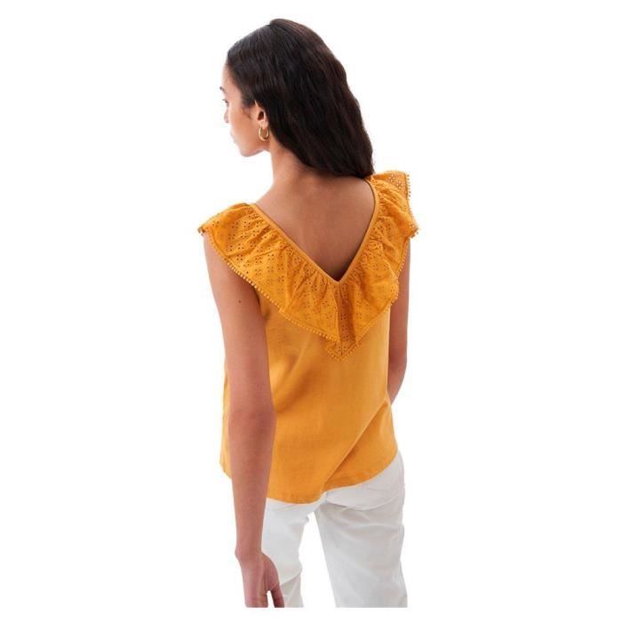Salsa Top à Encolure en V avec Volant en Broderie Anglaise - Cdiscount ...