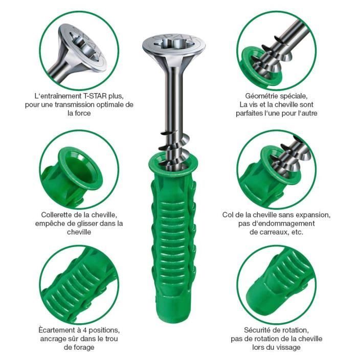 Set De Vis Et De Chevilles Ø8-120 Pièces, Chevilles À Expansion 8X40 ...