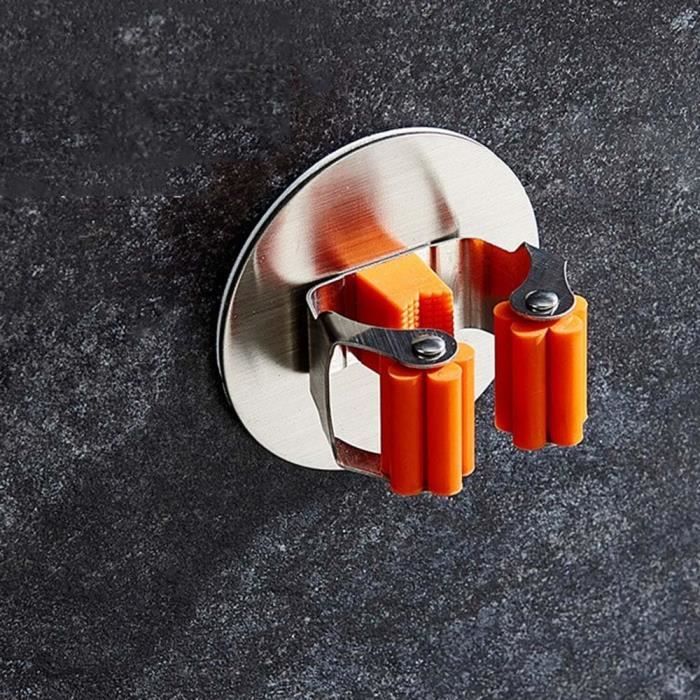 Balai serpillère support en acier inoxydable multifonction adhésif ...