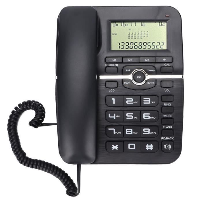 Sonew Téléphone filaire de bureau KXT2028CID - Fonction mémoire ...