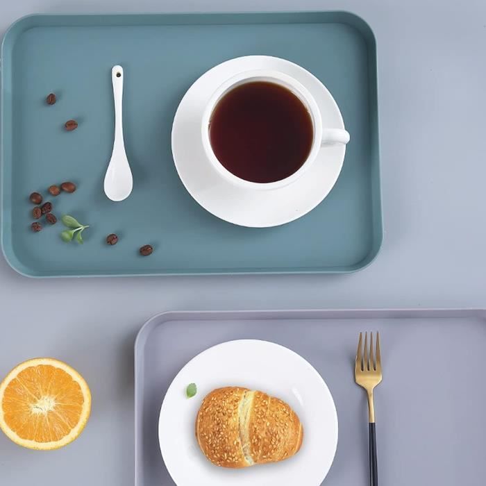 3 Pièces Plateau de Service Rectangulaire Plateau Plastique ...