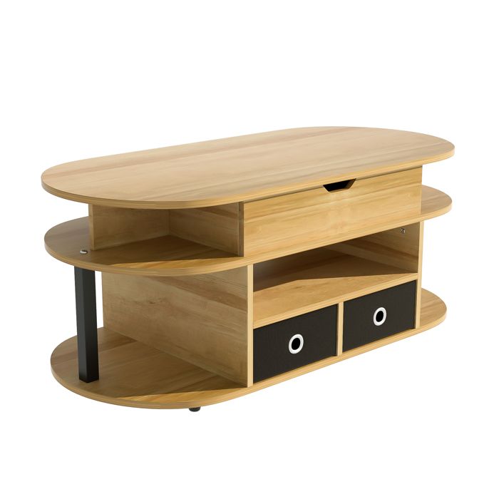 Table basse-CDISPLAY-table basse salon-105X50X45/60CM-Convient aux ...