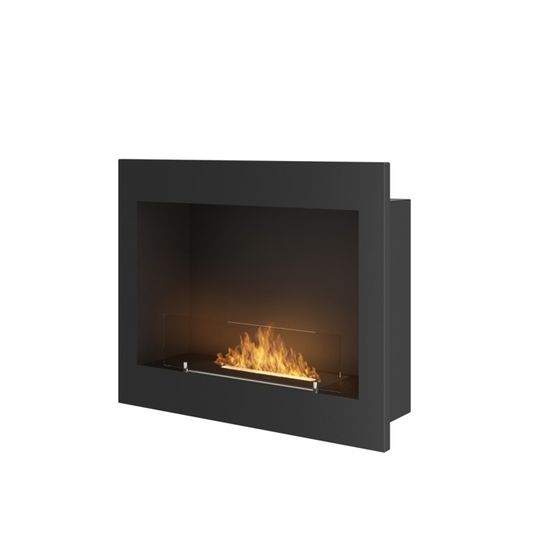 Frame 600 SimpleFire Cheminée encastrable au bioéthanol noir avec verre ...