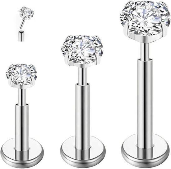 G23 Titane Piercing Tragus Oreille Helix Labret Levres Piercing ...