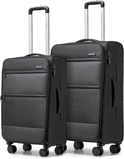 Set de 2 Valises Souple Extensible Valise Soute, 70+80cm Valise à 4 ...