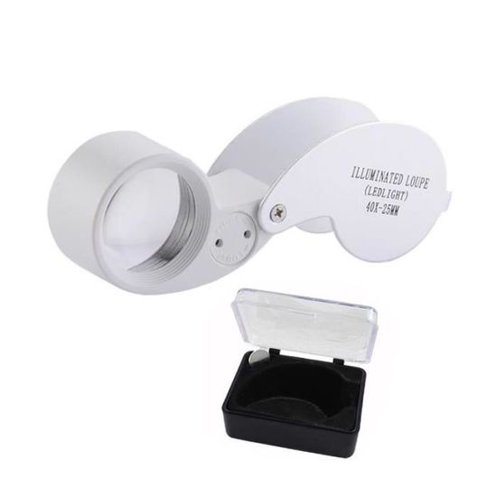 Loupe de bijoutier pliable 40X avec lumière LED AIHONTAI - Cdiscount ...
