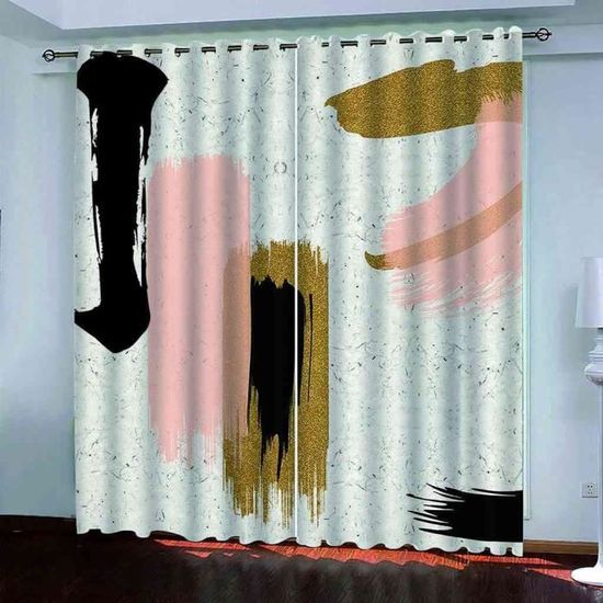 Rideau Occultant Isolant Thermique Rideaux À Oeillets,3D Graffiti Rose ...