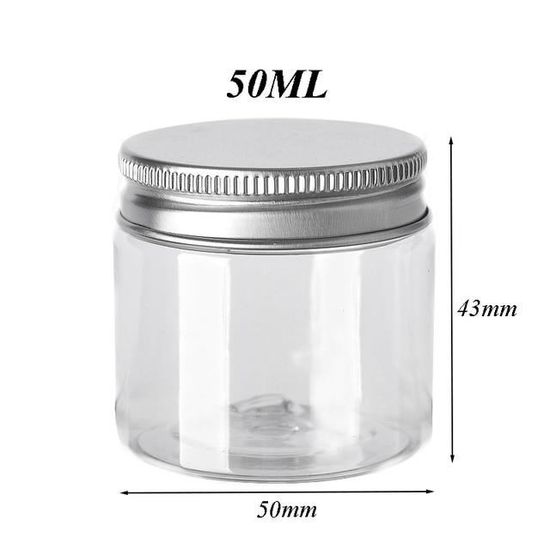 FLACON-POMPE,50ml--Pots à cosmétiques transparents vides, 20 pièces, 30 ...