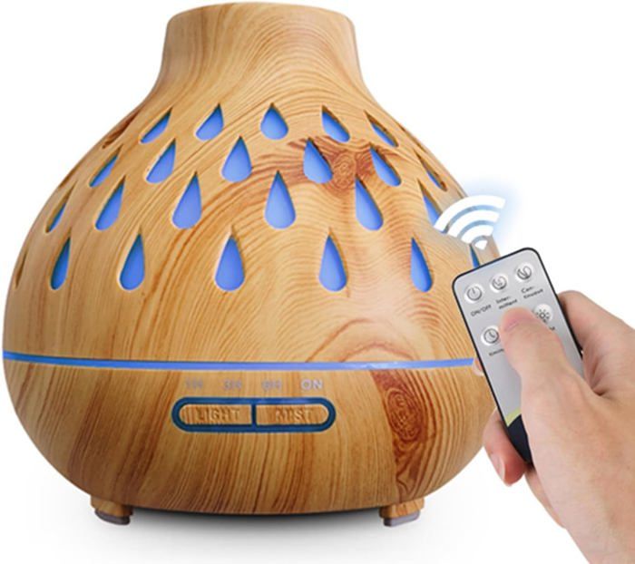 Diffuseur d'Huiles Essentielles 400ML, Humidificateur 7 Couleurs LED, Diffuseur Parfum Maison ...