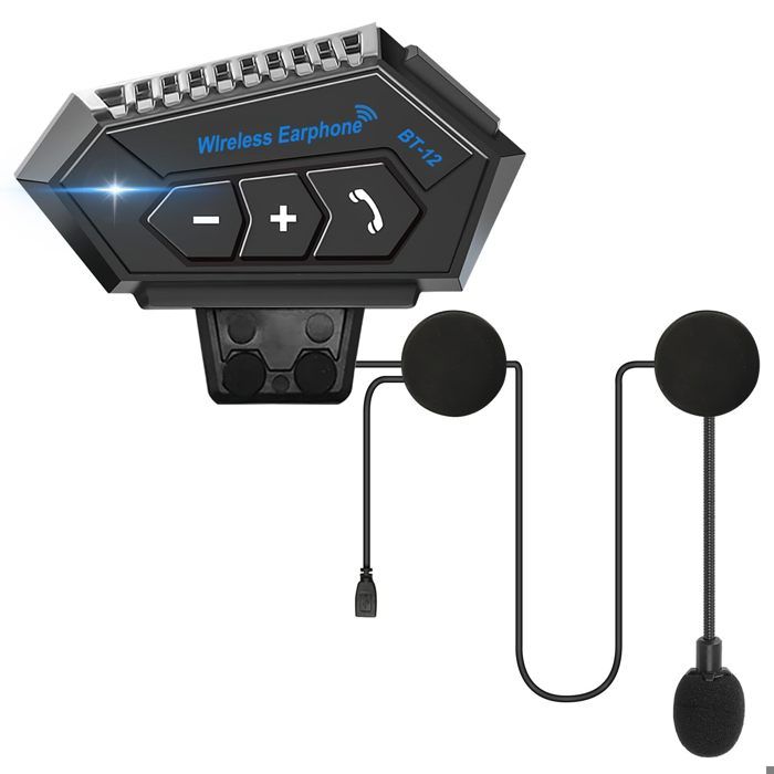 Intercom moto double usage, autonomie de 30 heures, microphone ...