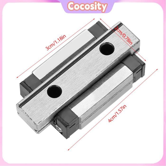Cocosity rail de mouvement linéaire Cocosity Rail de guide linéaire 1PC LML9B MINIATURE LINEAR ...