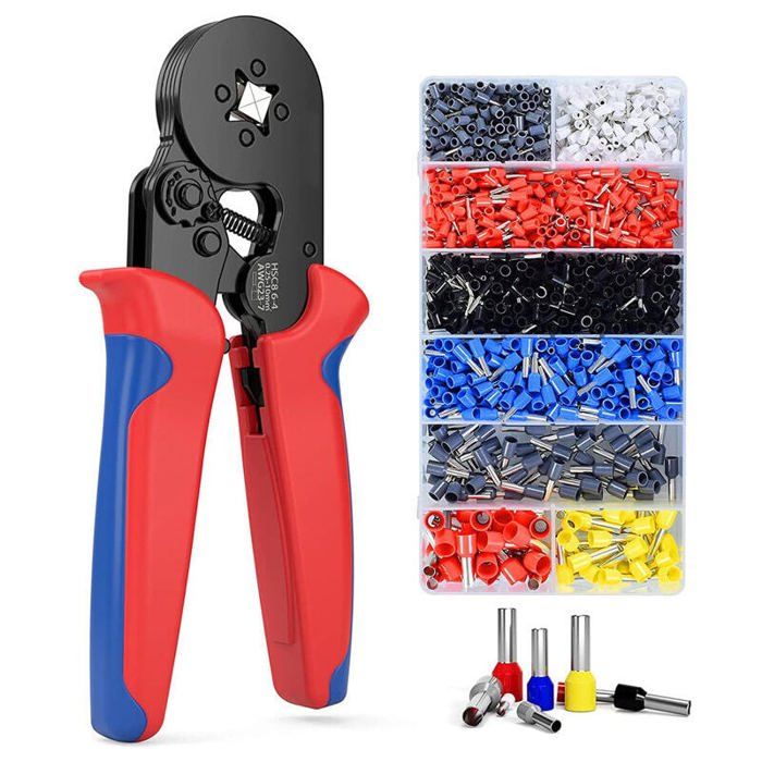 Pince Sertir Kit Doutils de Sertissage avec 1200 Cosses Embouts de Cble ...