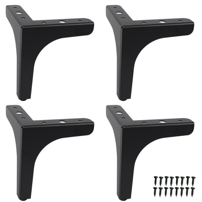 H JINHUI 4PCS Pieds de Meuble en Métal de 10cm, Pieds de Canapé Triangulaires, Pieds pour Table ...