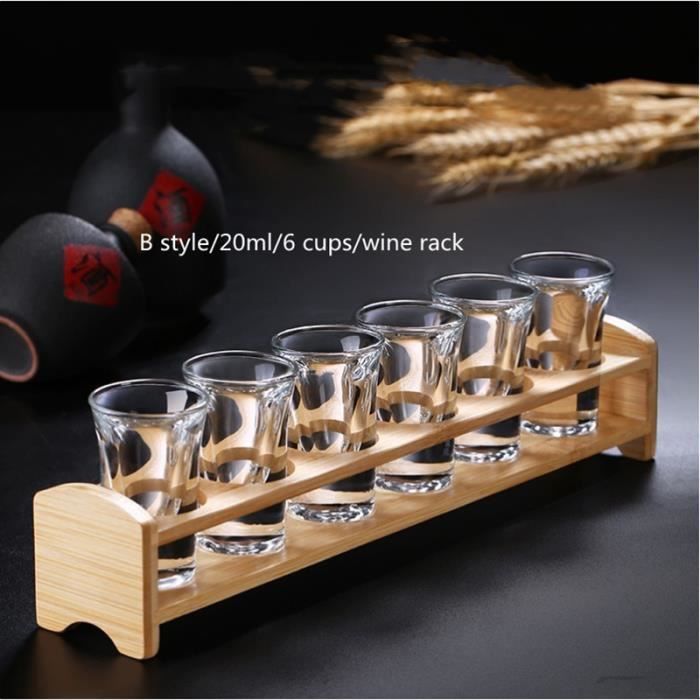 Jeu de verres à vin blanc avec cadre en bois,carafe à vin,verre à ...