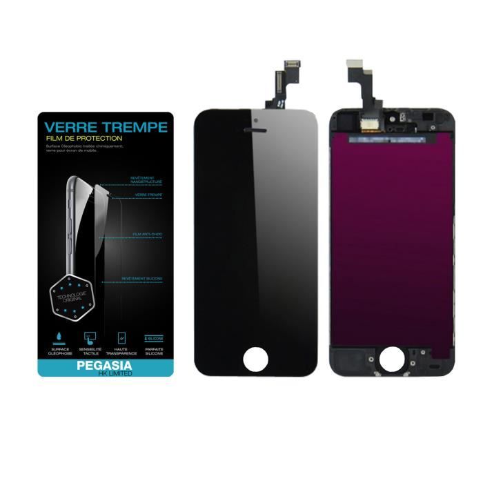 VITRE TACTILE + ECRAN LCD PRET-A-MONTER POUR IPHONE SE NOIR + VERRE ...