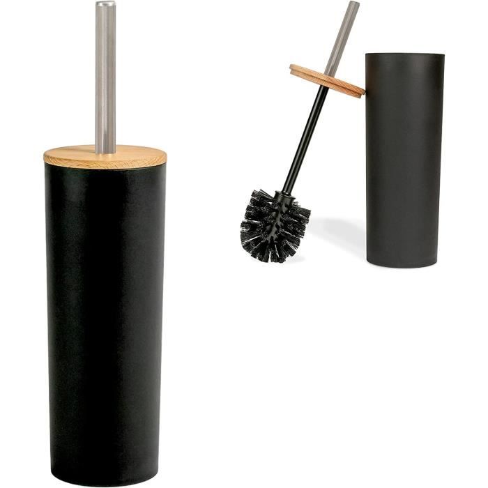 BROSSE WC Noir mat - En bois et plastique (noir) - Cdiscount Bricolage