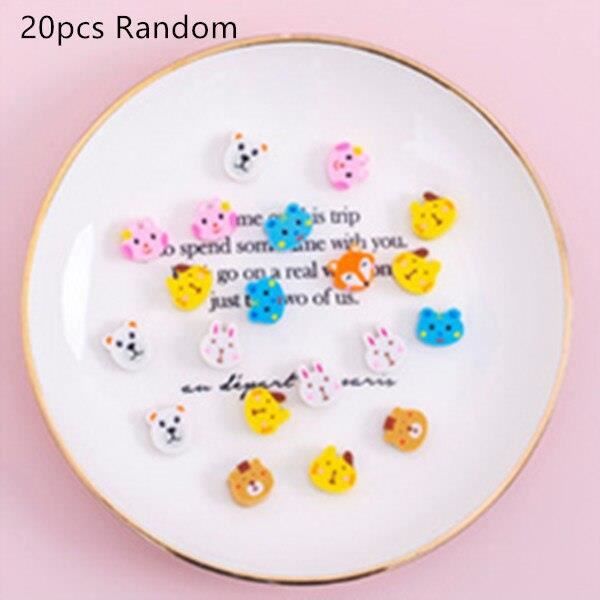 20pcs Animals -Mini gommes à gâteaux numériques fruits animaux 20 ...