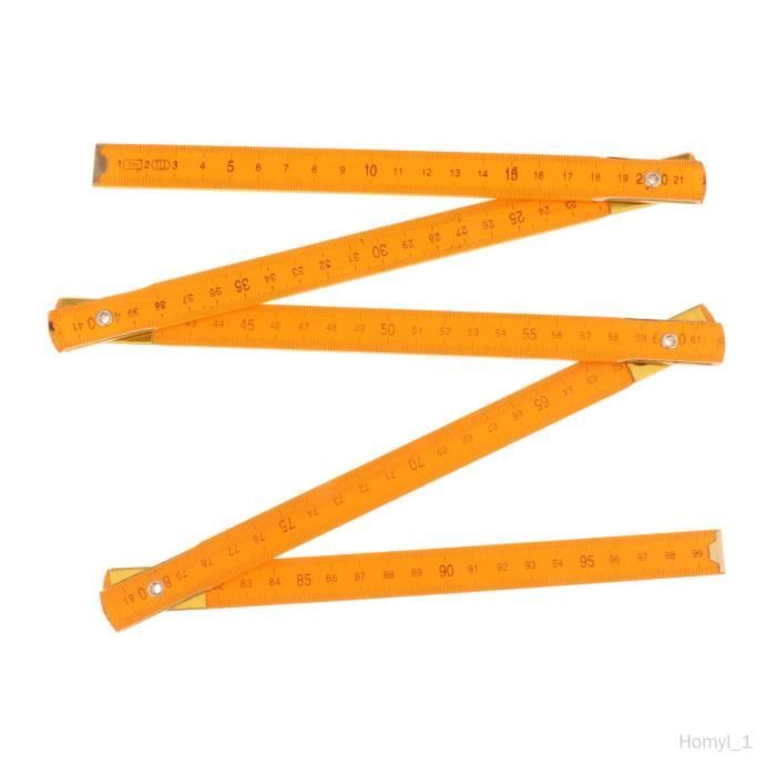 Règle de mètre pliante - COLAXI - Bois - Mesure métrique - Compacte ...