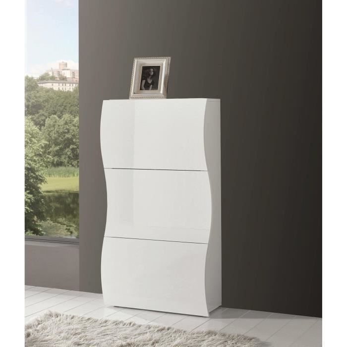 Dmora Meuble à chaussures Leonardo, Armoire polyvalente à 3 portes ...