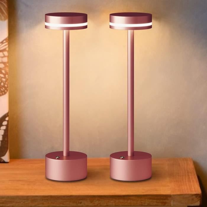 Lampe De Table Led Sans Fil Rechargeable Avec Capteur Tactile, Coque En ...