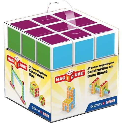 Jeu de construction - GEOMAG - Magicube - MAB13 - 27 Cubes - Bleu Vert ...