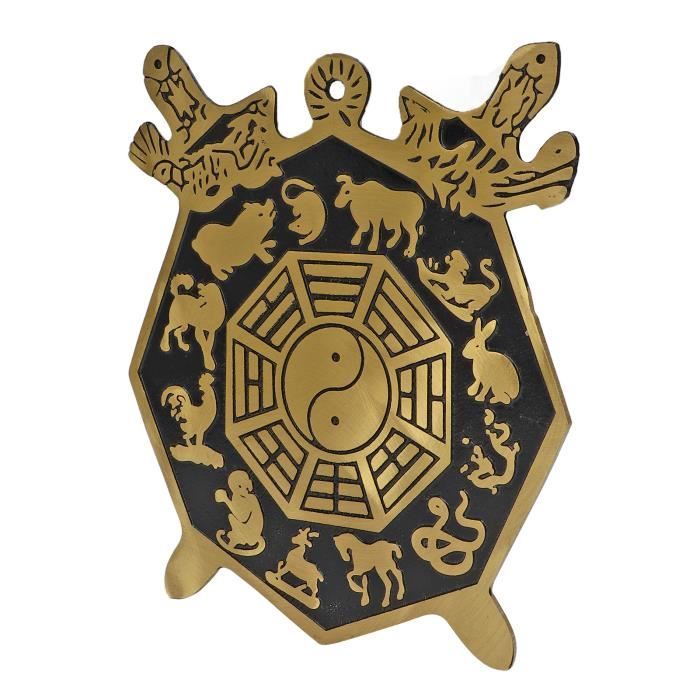 Hililand Miroir Bagua Bagua Miroir Laiton Fort 12 Signes d'Animaux ...
