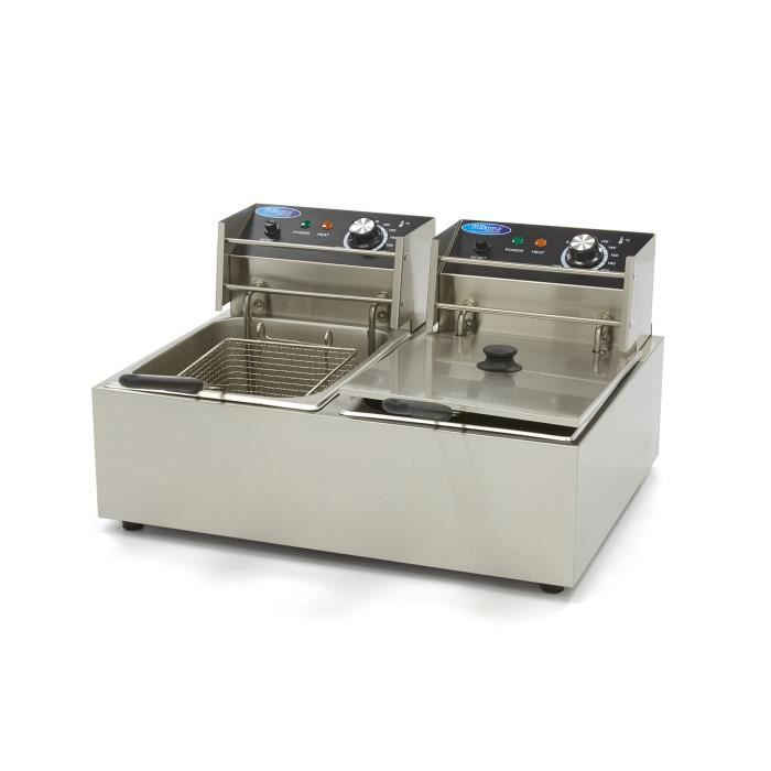 Friteuse professionnelle double 6 + 6L - Cdiscount Electroménager