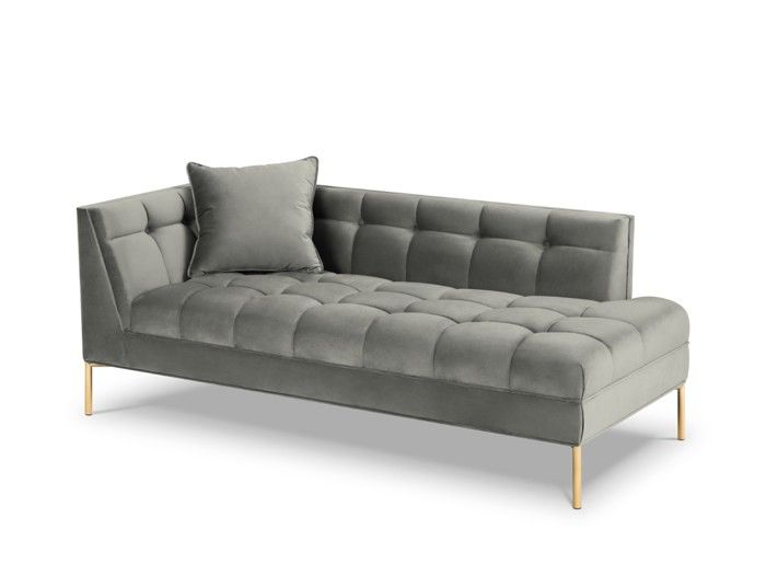 MICADONI - Méridienne d'angle Droit KAROO - 1 place - Gris Clair ...