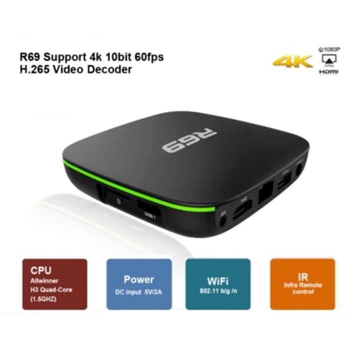 TV Box Intelligent HD Boite de TV Android 7.1 1G+8G WIFI Quad Core - EU ...