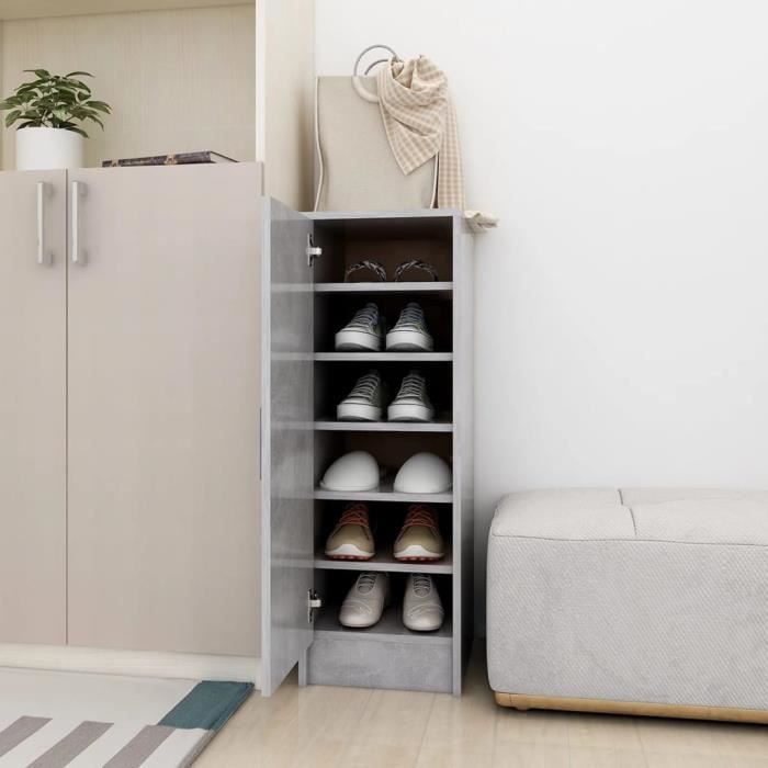 Armoire à chaussures avec 6 compartiments, Armoire-meuble à chaussures ...