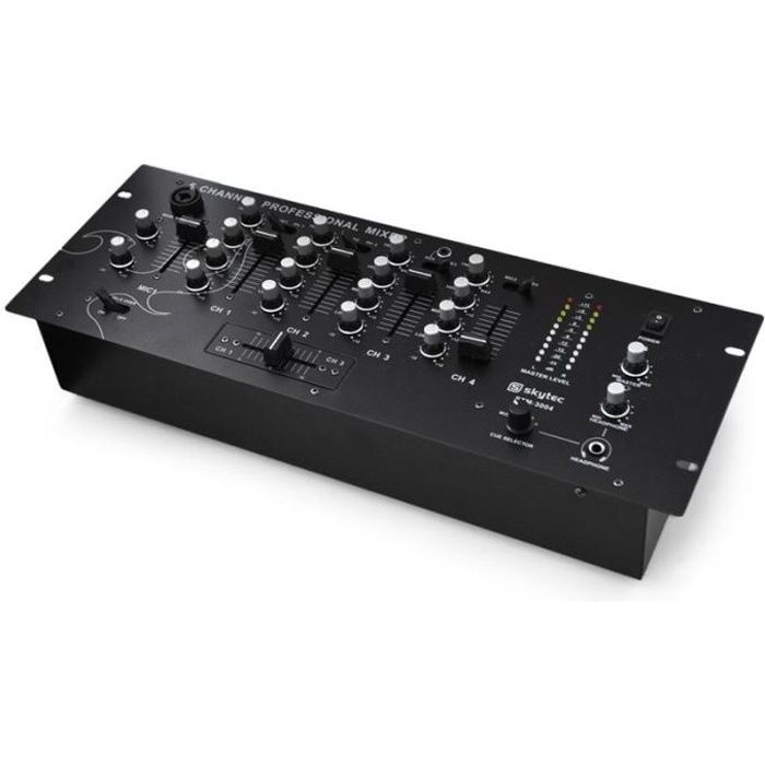 SkyTec STM-3004 - Table de Mixage DJ PA, 5 canaux, 19", MP3/AUX ...