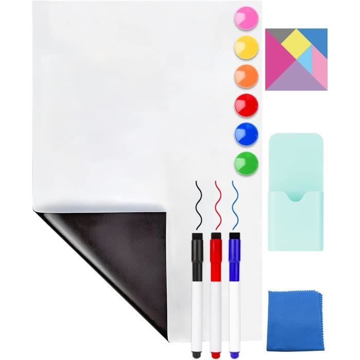 CHMMY Tableau Blanc Magnetique, 45×100cm Adhesif Tableau Blanc ...