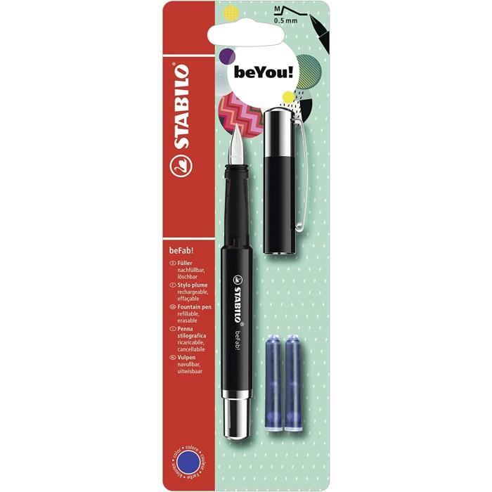 STABILO Stylo plume beFab! Uni Colors Stylo unique noir avec 3 ...
