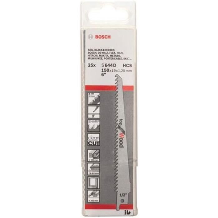 Coffret De 25 Lames De Scie Sabre S 1542 K Top For Wood (Pour Le Bois ...