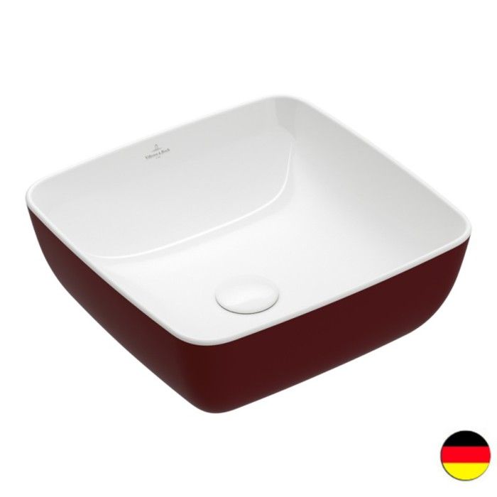 Vasque carrée à poser VILLEROY ET BOCH Artis Bordeaux - Cdiscount Bricolage