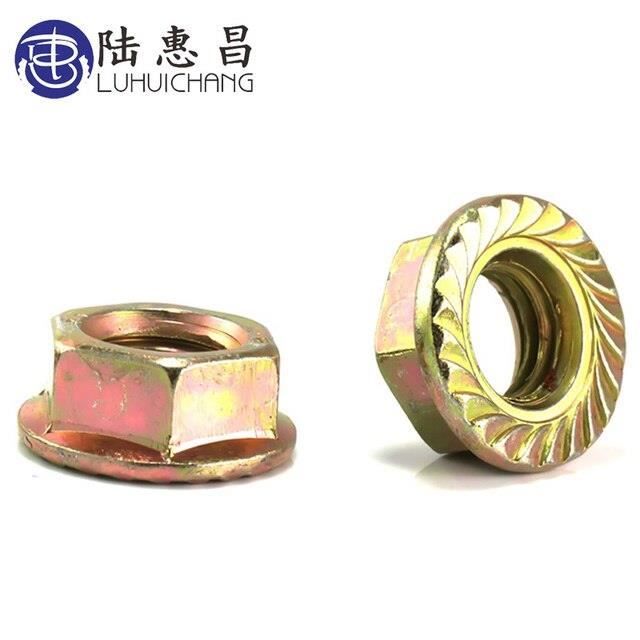 ECROU,M3 50PCS--écrou à bride hexagonale en Zinc, couleur M3 M4 M5 M6 ...