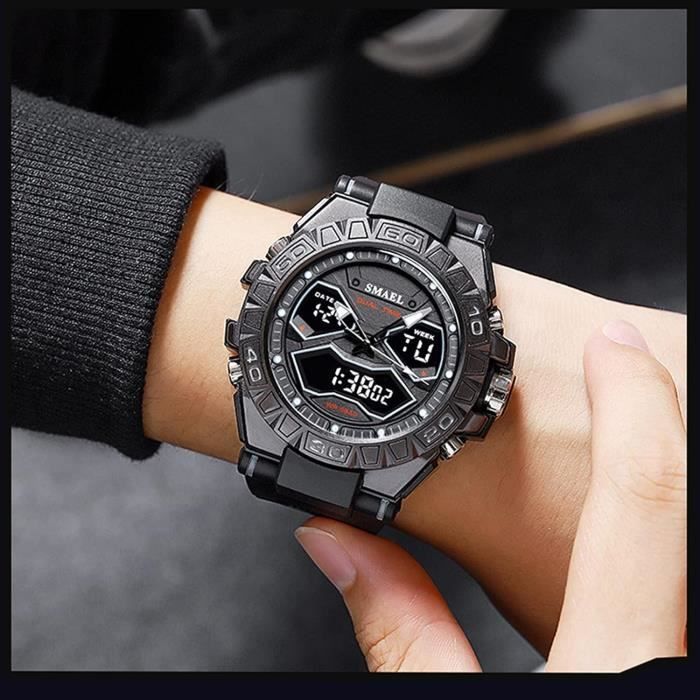 Montre Pour Homme Étanche À 50 M Montre Militaire Numérique Affichage ...