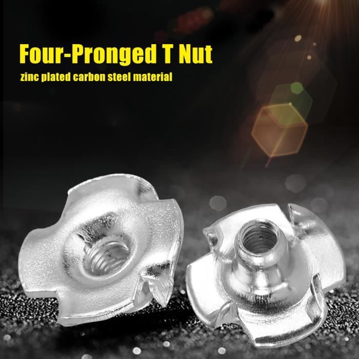 EJ.life écrou en T 100 pièces en acier au carbone M3 * 6 écrous en T à ...