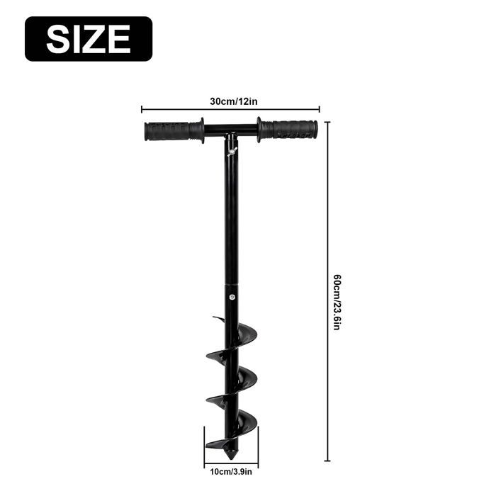 Tarière Manuelle de Jardin - AIMOONSA - 10 cm - 60 cm - Écologique ...
