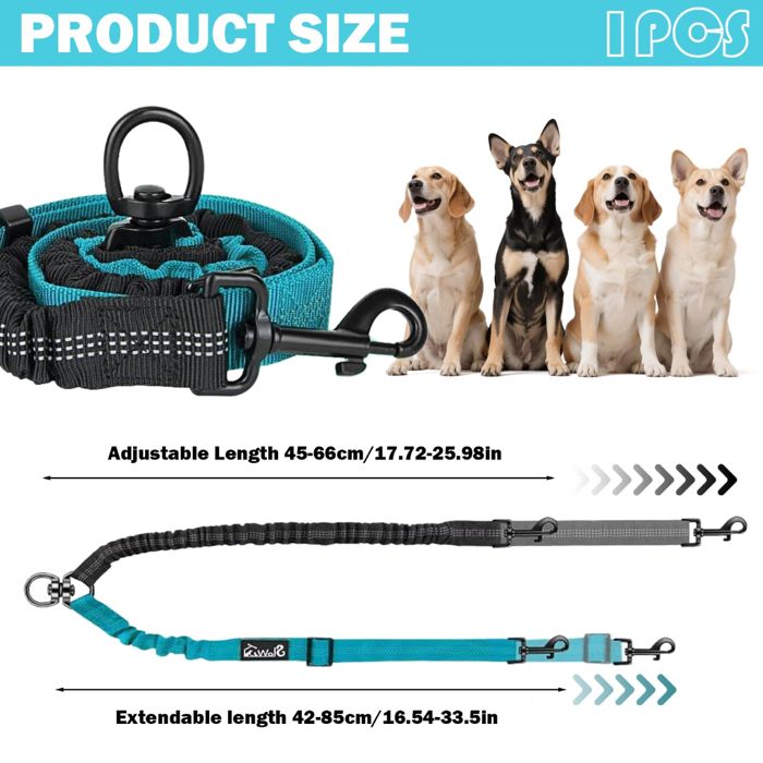 1 x double leash for 2 dogs for small double dogs for 2 dogs, no tangle ...