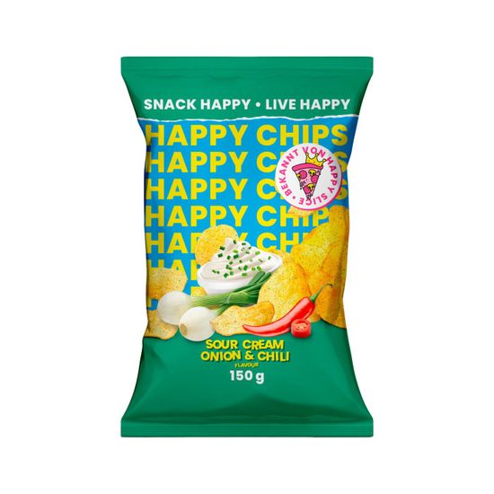 Chips Happy Chips saveur oignon et piment 150 g - Cdiscount Au quotidien