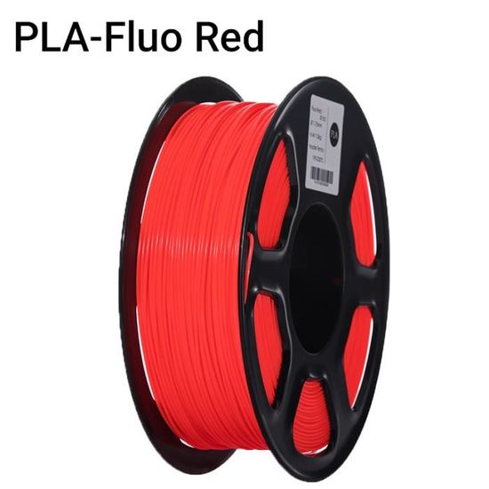 Pla fluo rouge - Filament Fluorescent PLA pour imprimante 3D, 1KG ...