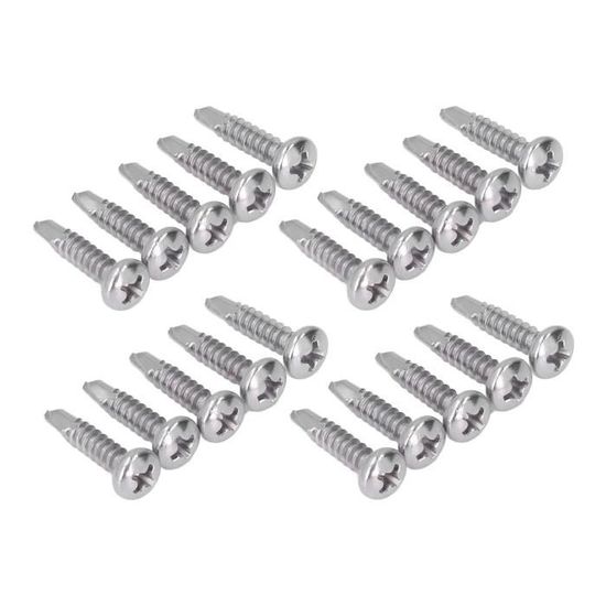 Vis Autoperceuses Vis À Tête Ronde Cruciforme, 200 Pièces Vis À Tête Ronde En Treillis M4.2X19 ...