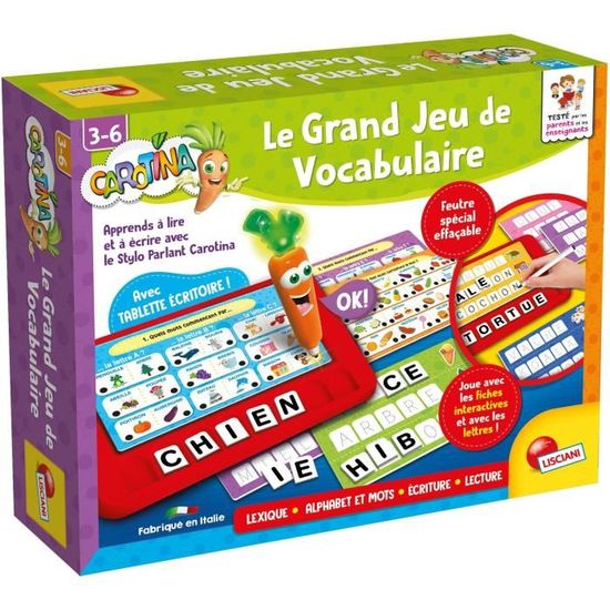 Jeu éducatif - LISCIANI - Carotina - Stylo parlant - Grand jeu ...