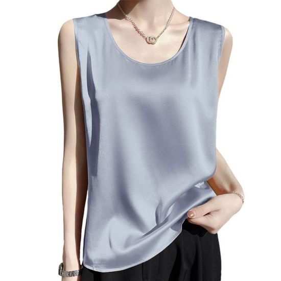 Femme Débardeur Chic Couleur Unie Débardeur à Larges Bretelles Été ...